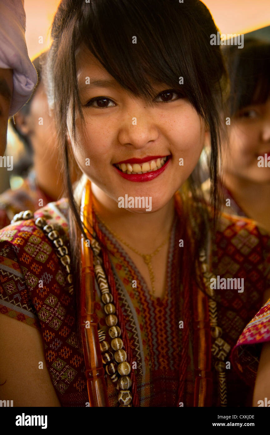 The costumes and jewelry of the Marra tribe in Mizoram, a state in ...