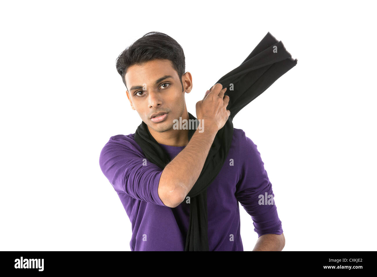 Portrait of cool Indian man. Isolated on white background Stock Photo ...