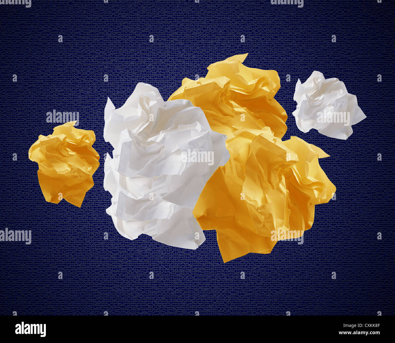Crumpled colorful papers creating speech bubble Stock Photo - Alamy