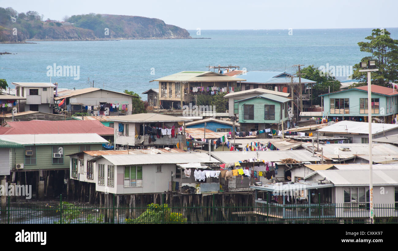 Koki, a settlement village built over the sea, Port Moresby, Papua New ...