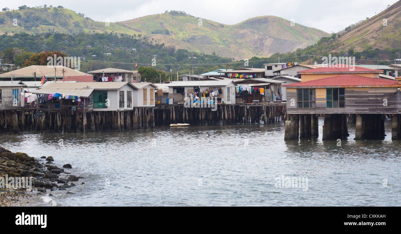 Koki, a settlement village built over the sea, Port Moresby, Papua New ...