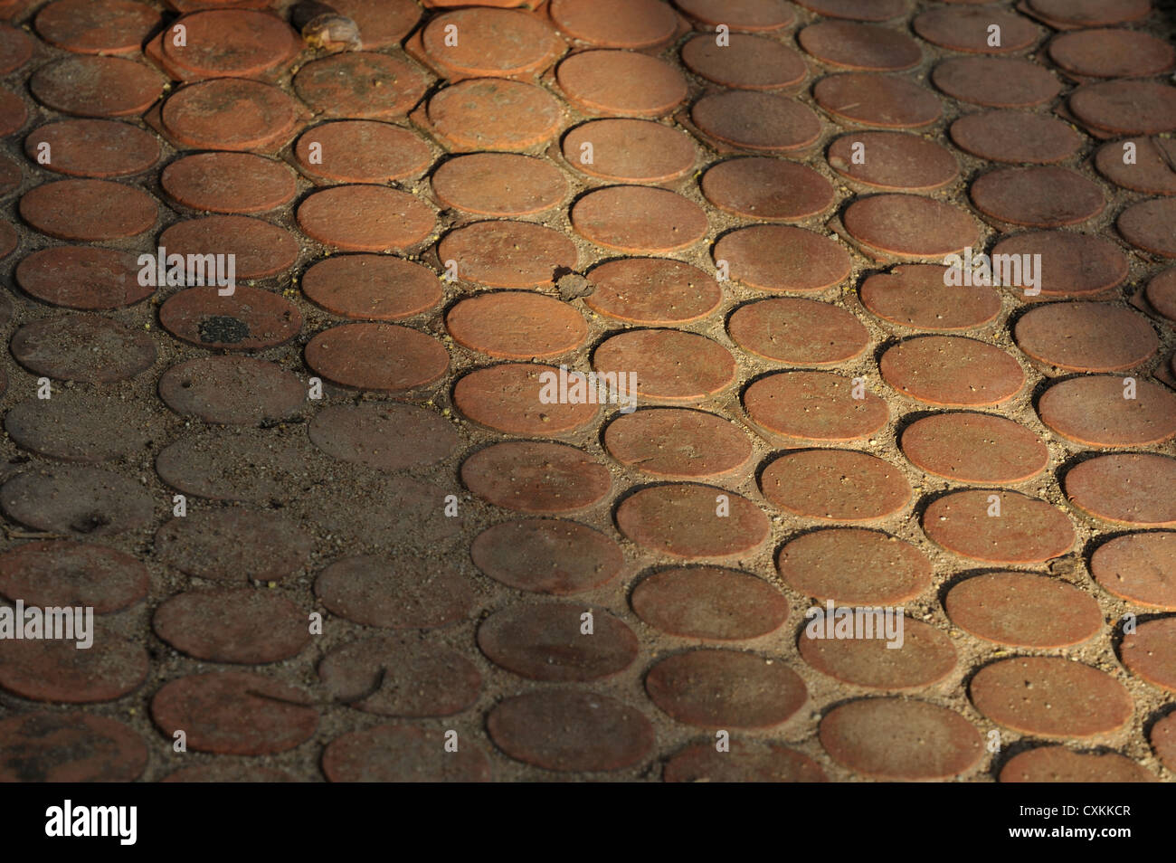 Cement floor painted brick Stock Photo - Alamy