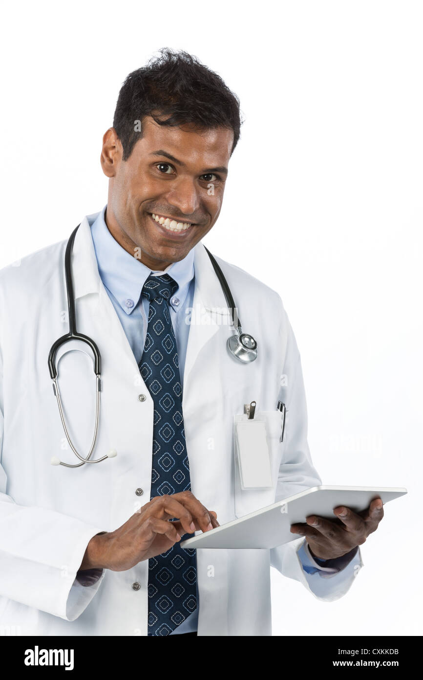 Indian General Practitioner or GP. Isolated on white background Stock ...