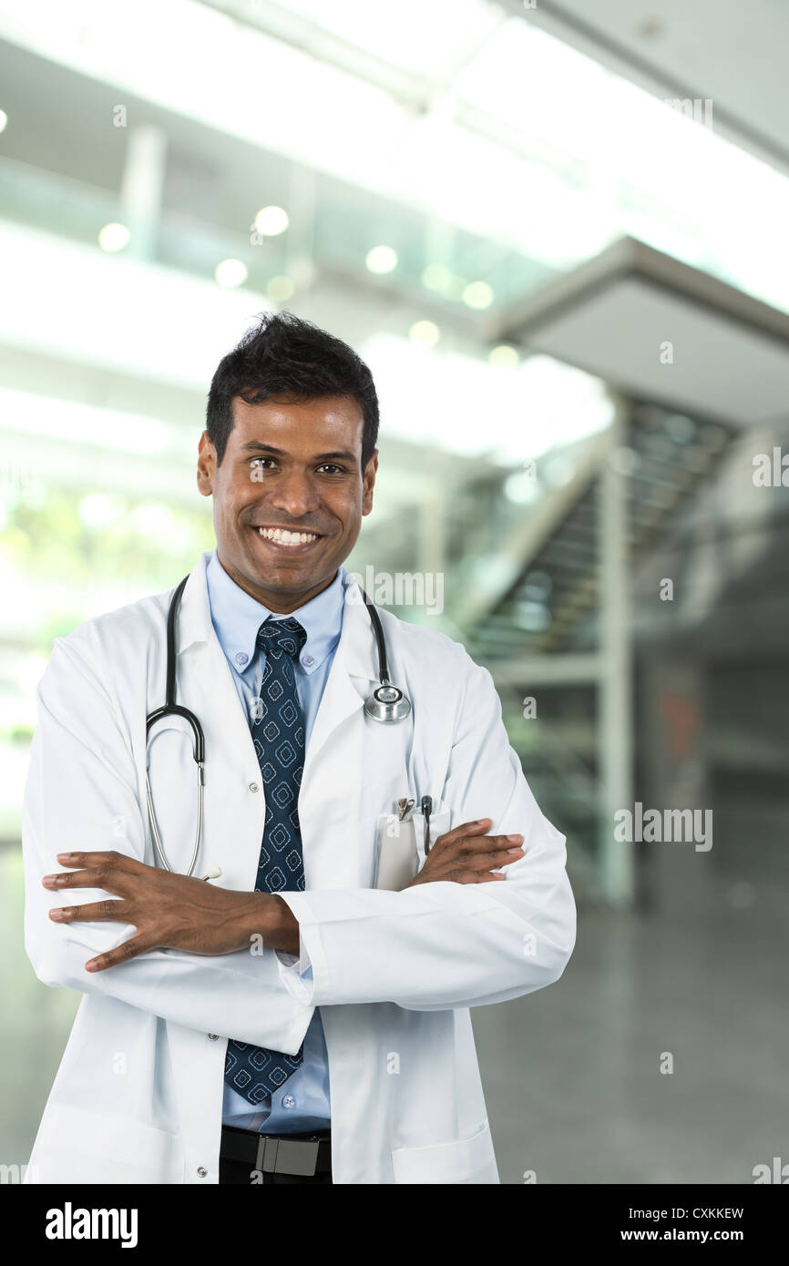 Portrait of a young Indian Doctor Stock Photo - Alamy