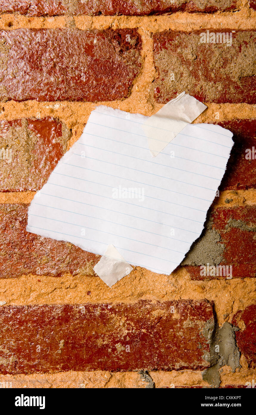 Paper Taped To Wall