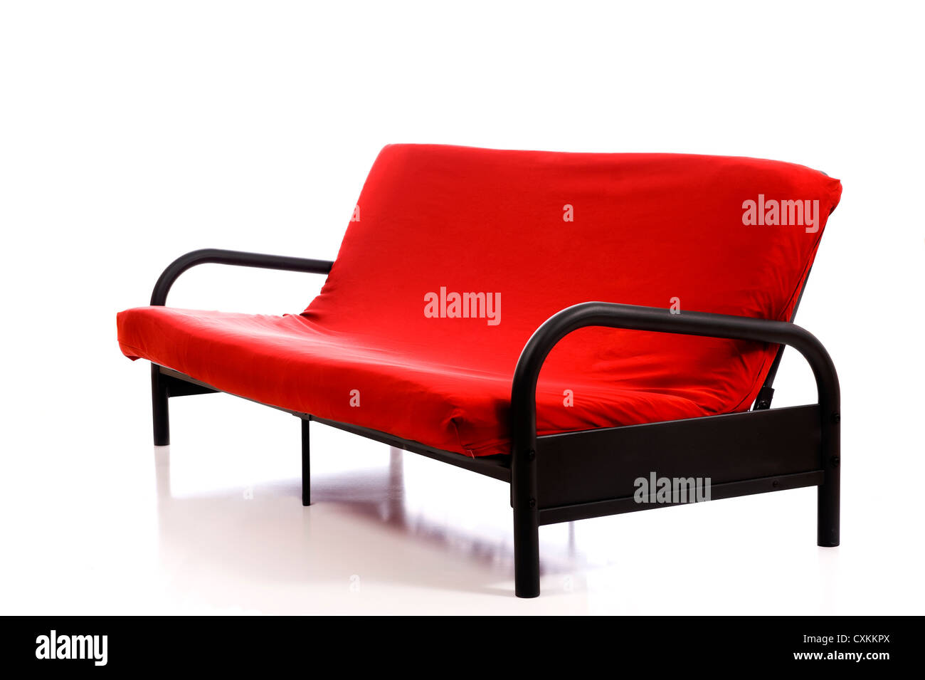 A red couch, chair, furniture on a white background Stock Photo - Alamy