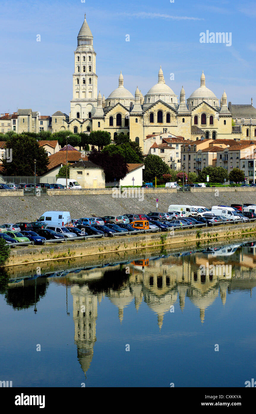 Perigeux Cathedral St Front Dordogne river Aquitaine France Stock Photo ...
