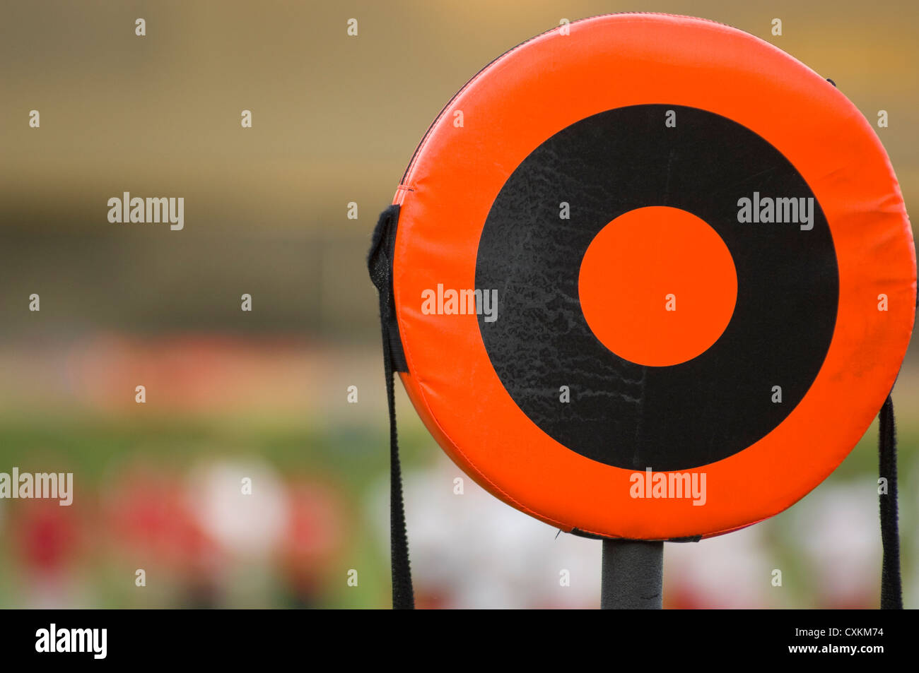 A American football line marker with copy space, measure instrument ...