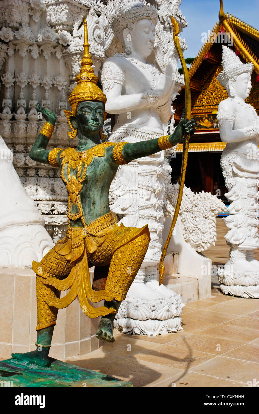 Buddha Shiva with bow and arrow Stock Photo - Alamy