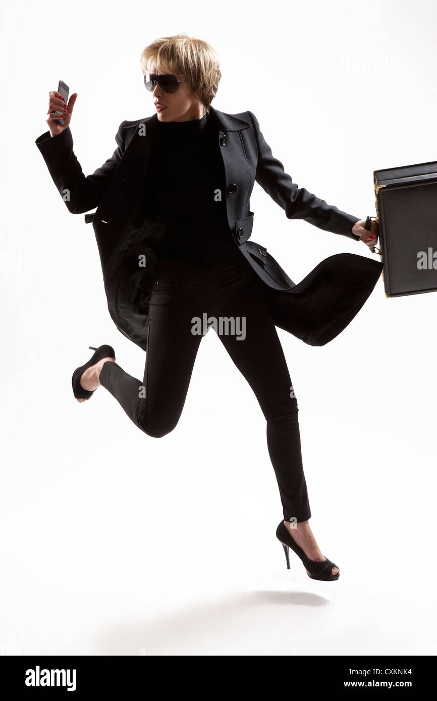 Rushing woman running hi-res stock photography and images - Alamy