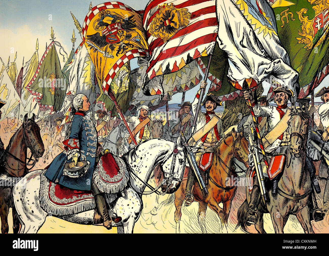 Frederick II or Frederick the Great King Prussia, After the battle of ...