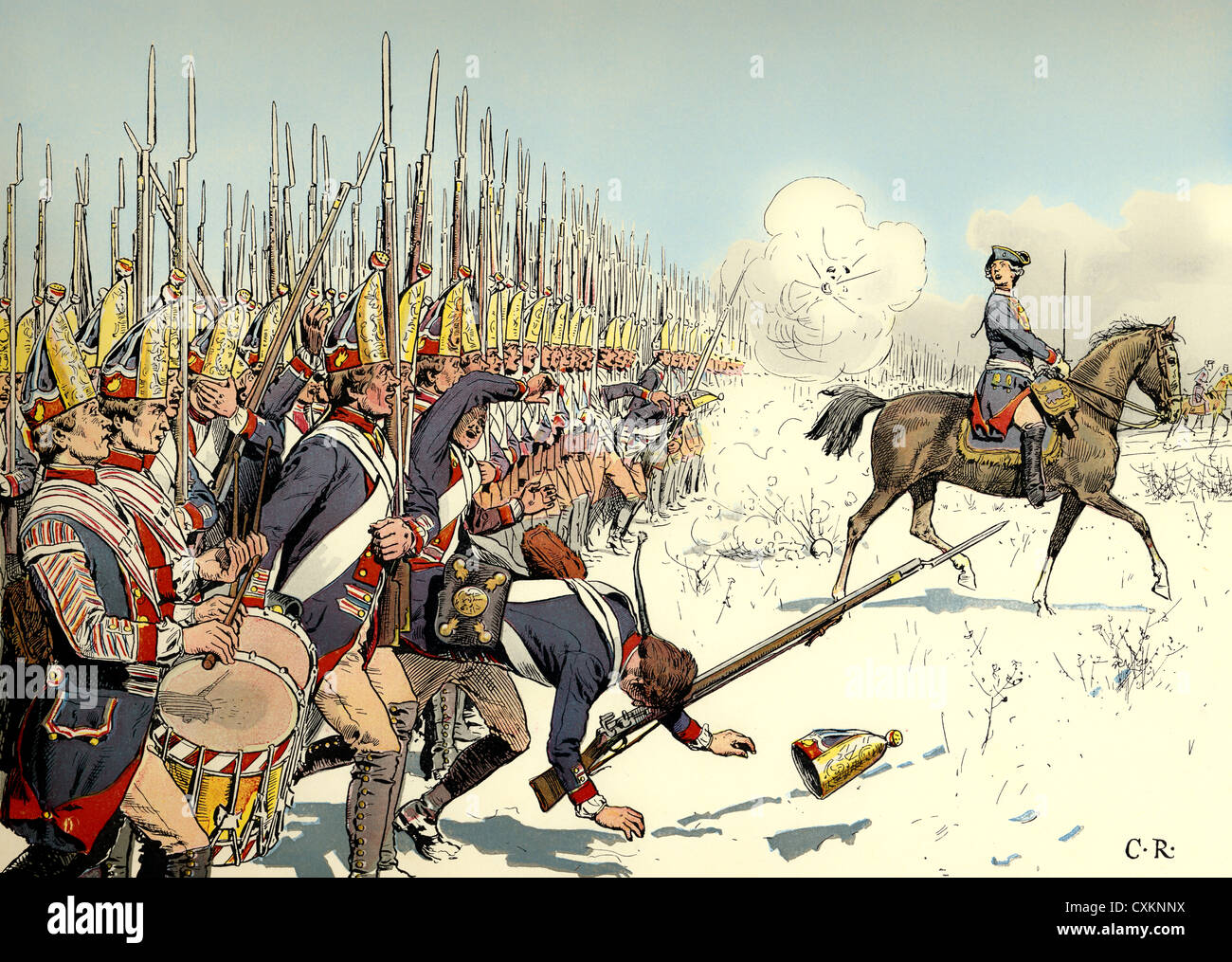 Frederick II or Frederick the Great King Prussia, Battle of Leuthen on ...