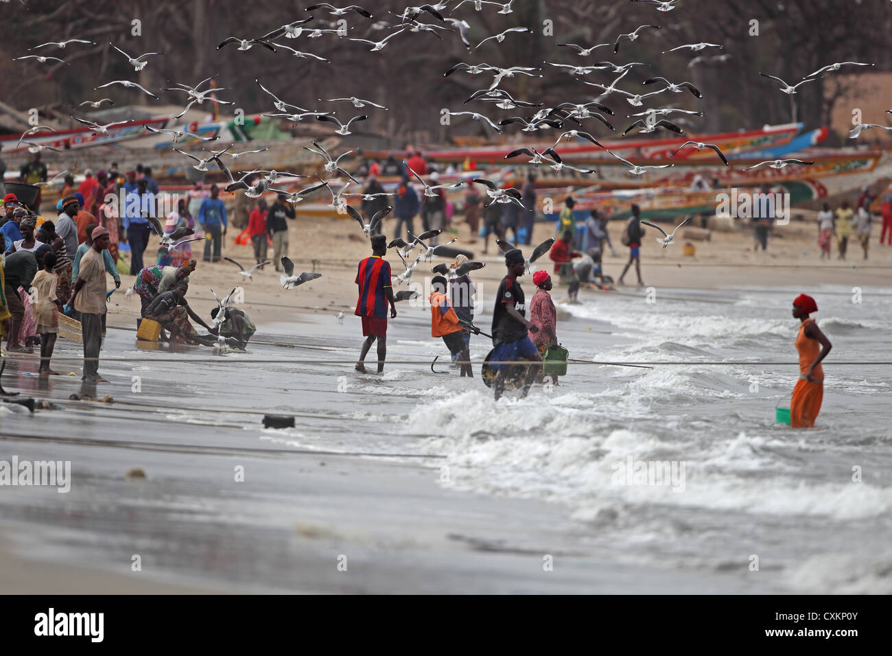 Tanji beach Gambia GM Stock Photo - Alamy