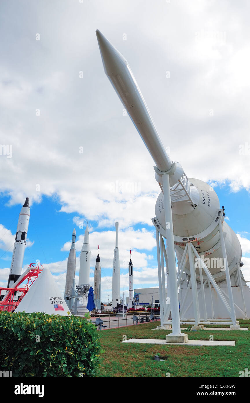 Kennedy Space Center Rocket Garden Stock Photo - Alamy