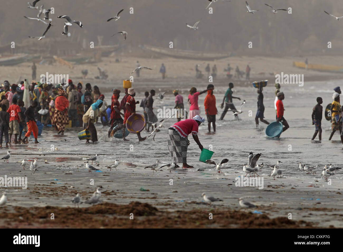 Tanji beach Gambia GM Stock Photo - Alamy