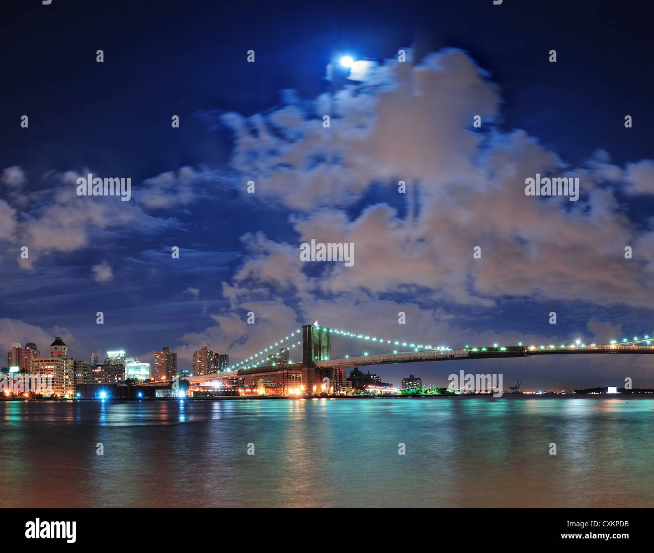 Bridge in moonlight moon over bridge hi-res stock photography and ...