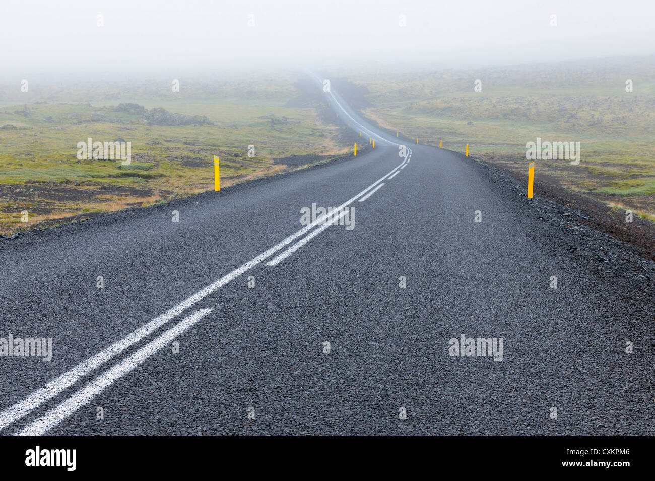 Road, Volcanic Landscape, Hellnar, Snaefellsnes Peninsula, Vesturland ...