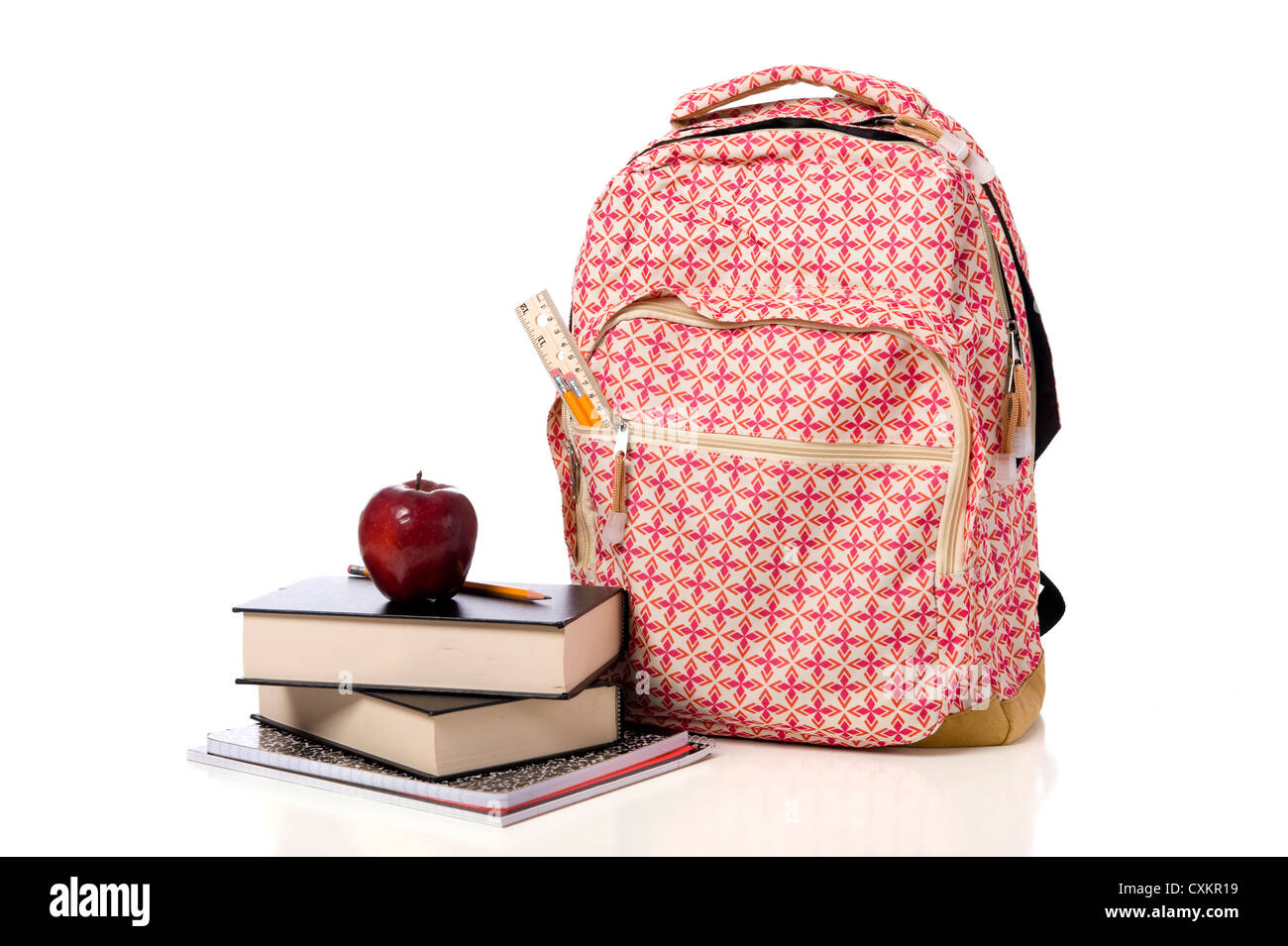 School supplies and backpack hi-res stock photography and images - Alamy