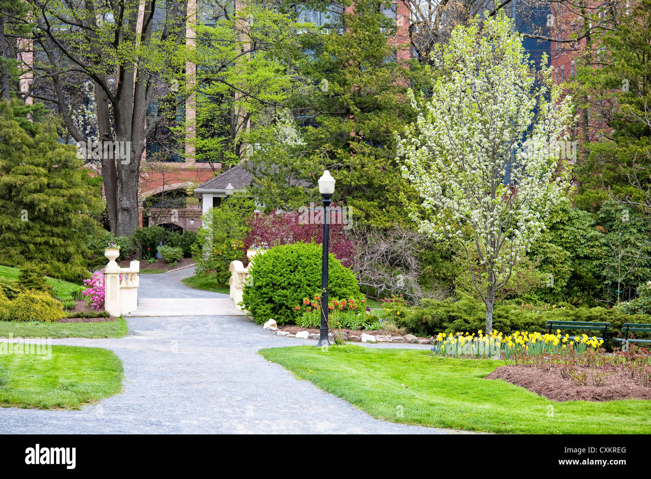 Springtime view of a public park in Halifax, Nova Scotia Stock Photo ...