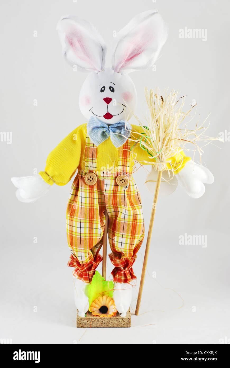 Easter bunny isolated on white background Stock Photo - Alamy