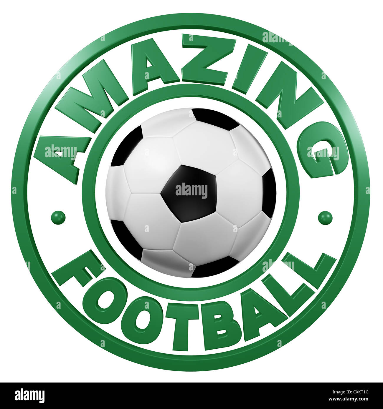 Amazing Football circular design with a white background Stock Photo ...