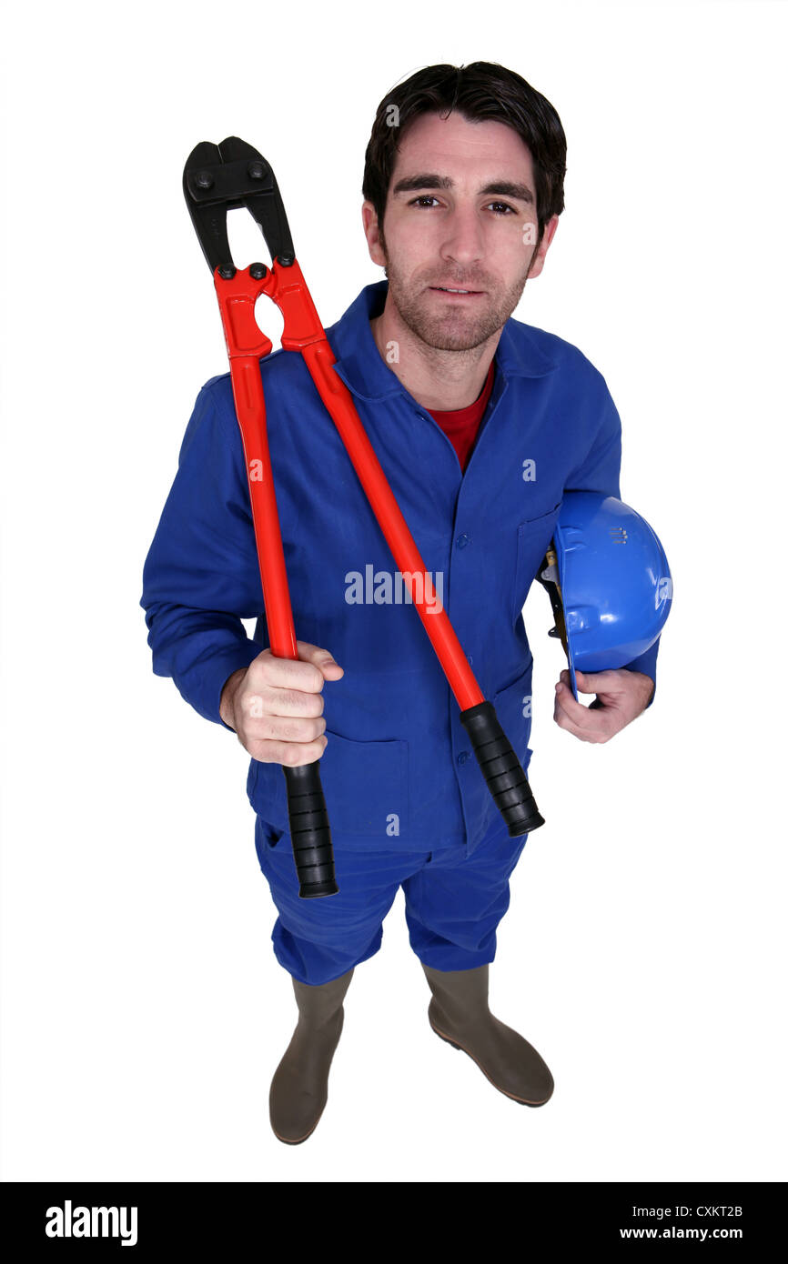 Man holding big spanner hi-res stock photography and images - Alamy