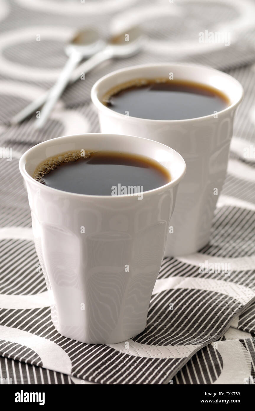Two Cups of Coffee Stock Photo - Alamy
