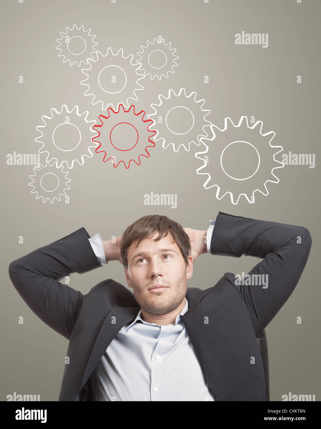 Business cogwheels hi-res stock photography and images - Alamy