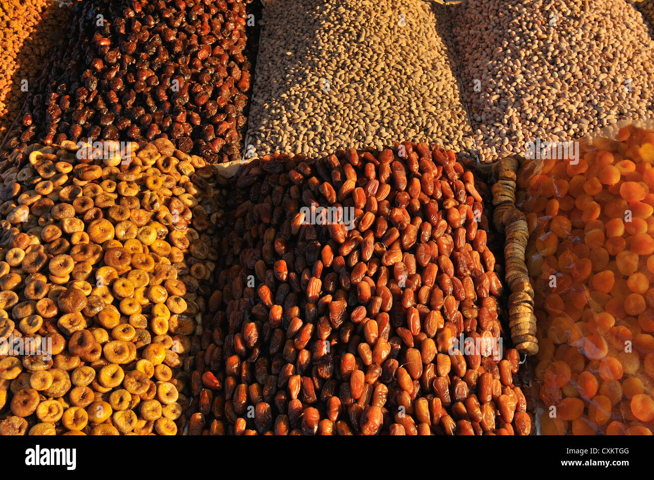 Dried Fruit and Nuts on Market, Marrakech, Morocco Stock Photo - Alamy