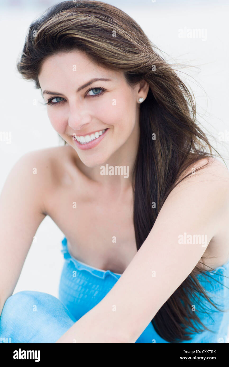 Portrait of Woman at the Beach, Florida, USA Stock Photo - Alamy