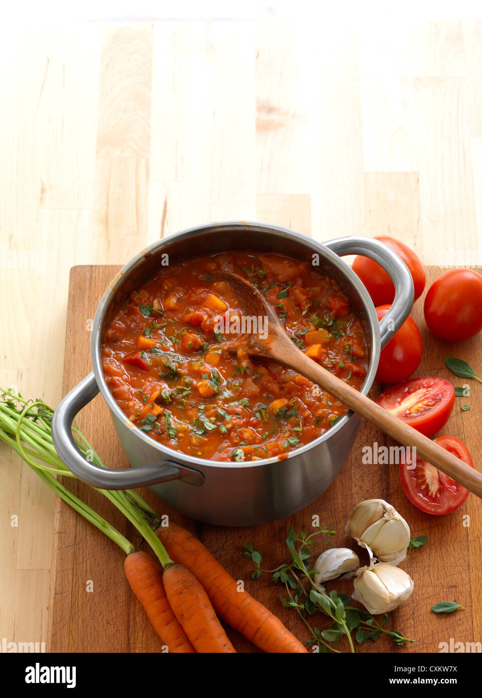 Pot of Marinara Sauce Stock Photo - Alamy