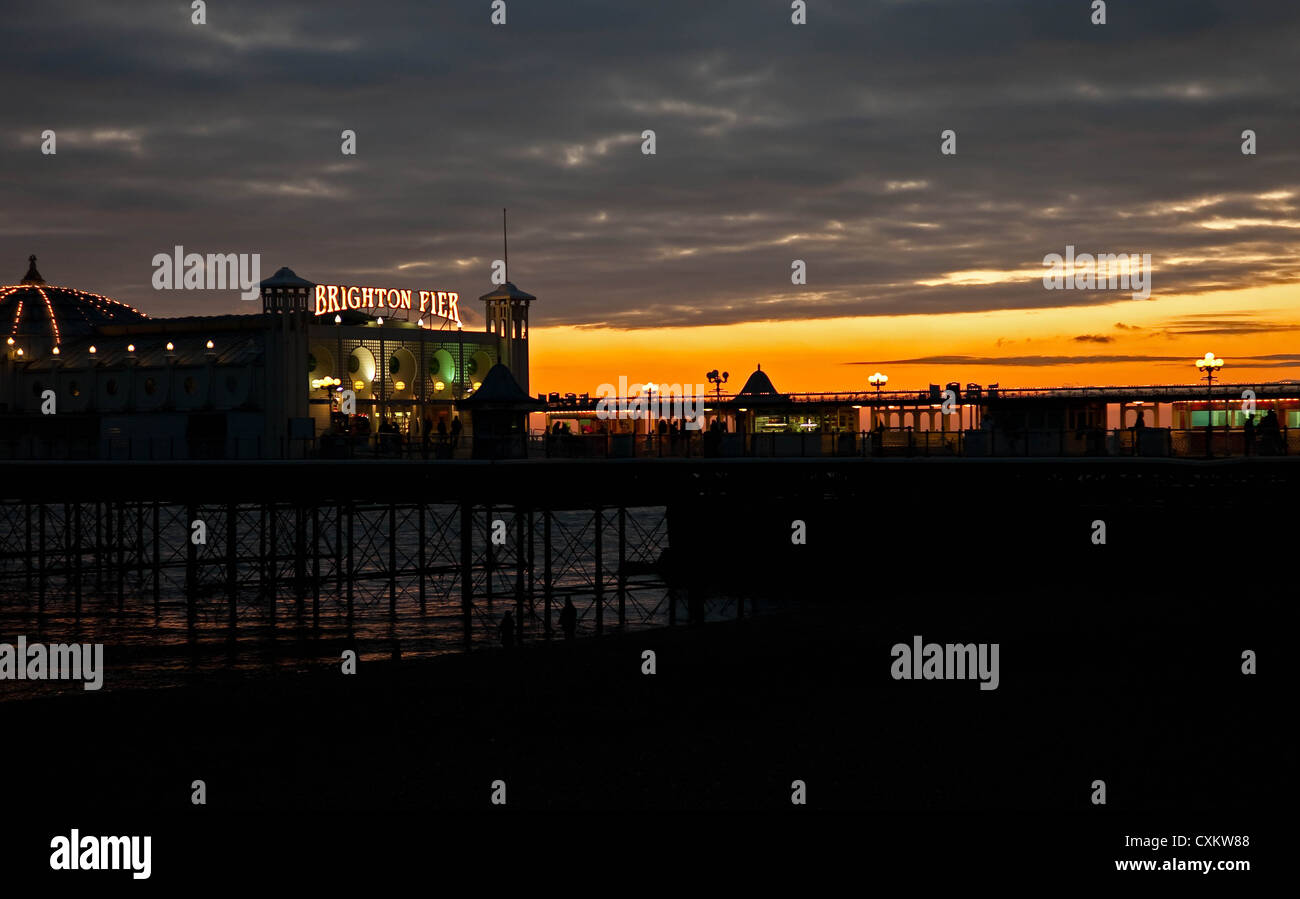 Sunset beautiful brighton pier hi-res stock photography and images - Alamy