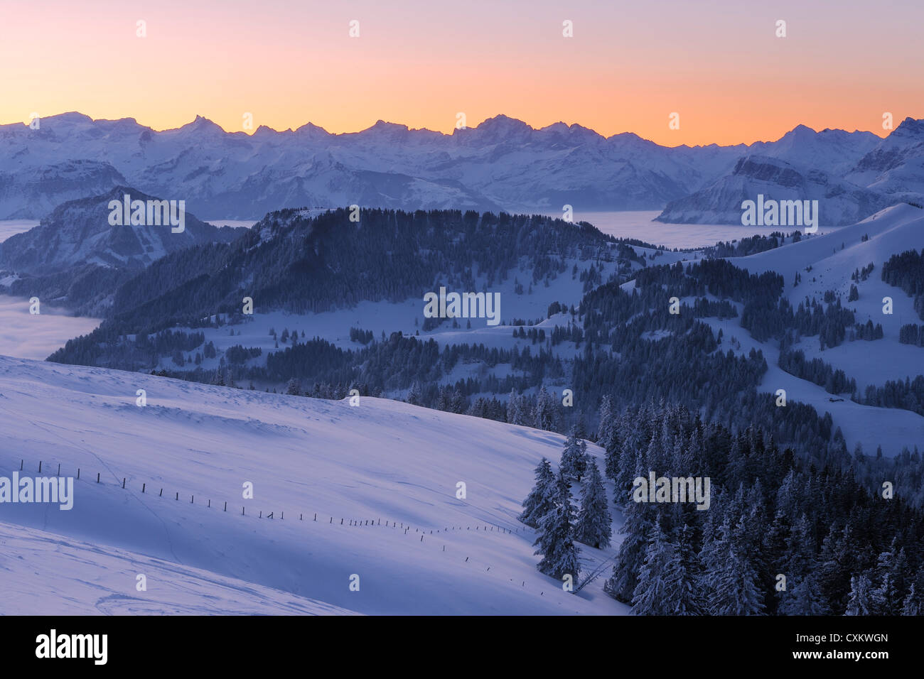 Rigi kulm sun rising hi-res stock photography and images - Alamy