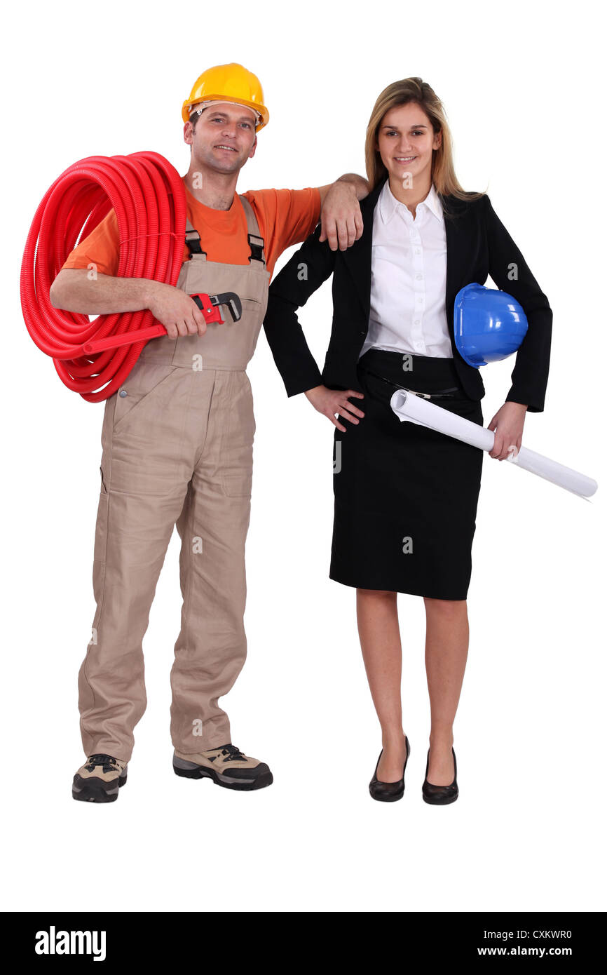 Plumber and architect Stock Photo - Alamy Plumber and architect Stock Photo - Alamy