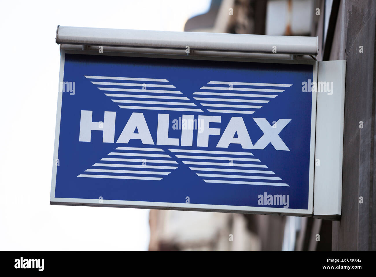 Halifax bank sign, England Stock Photo - Alamy