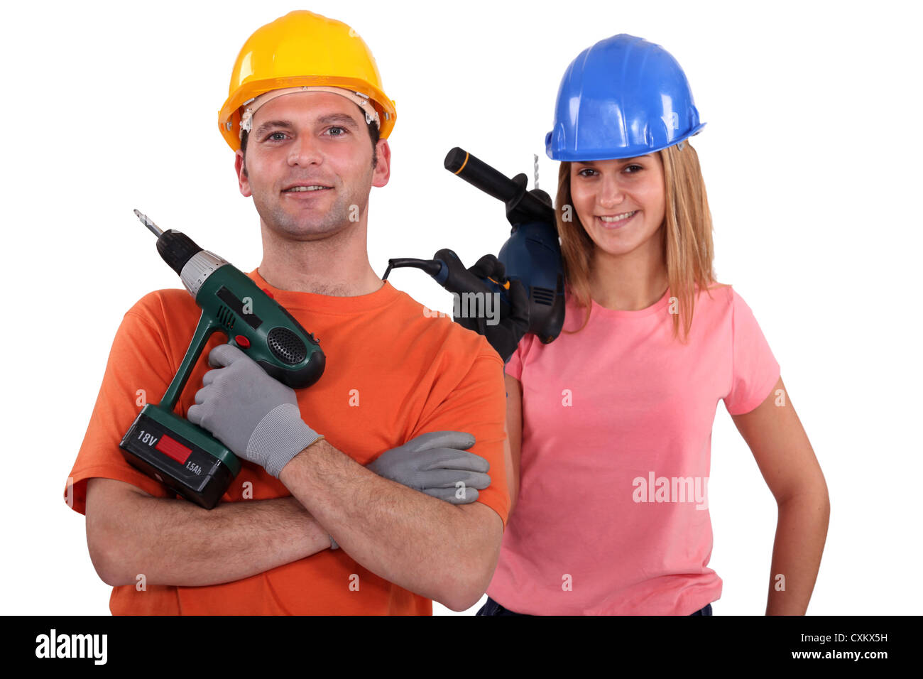A team of tradespeople Stock Photo - Alamy
