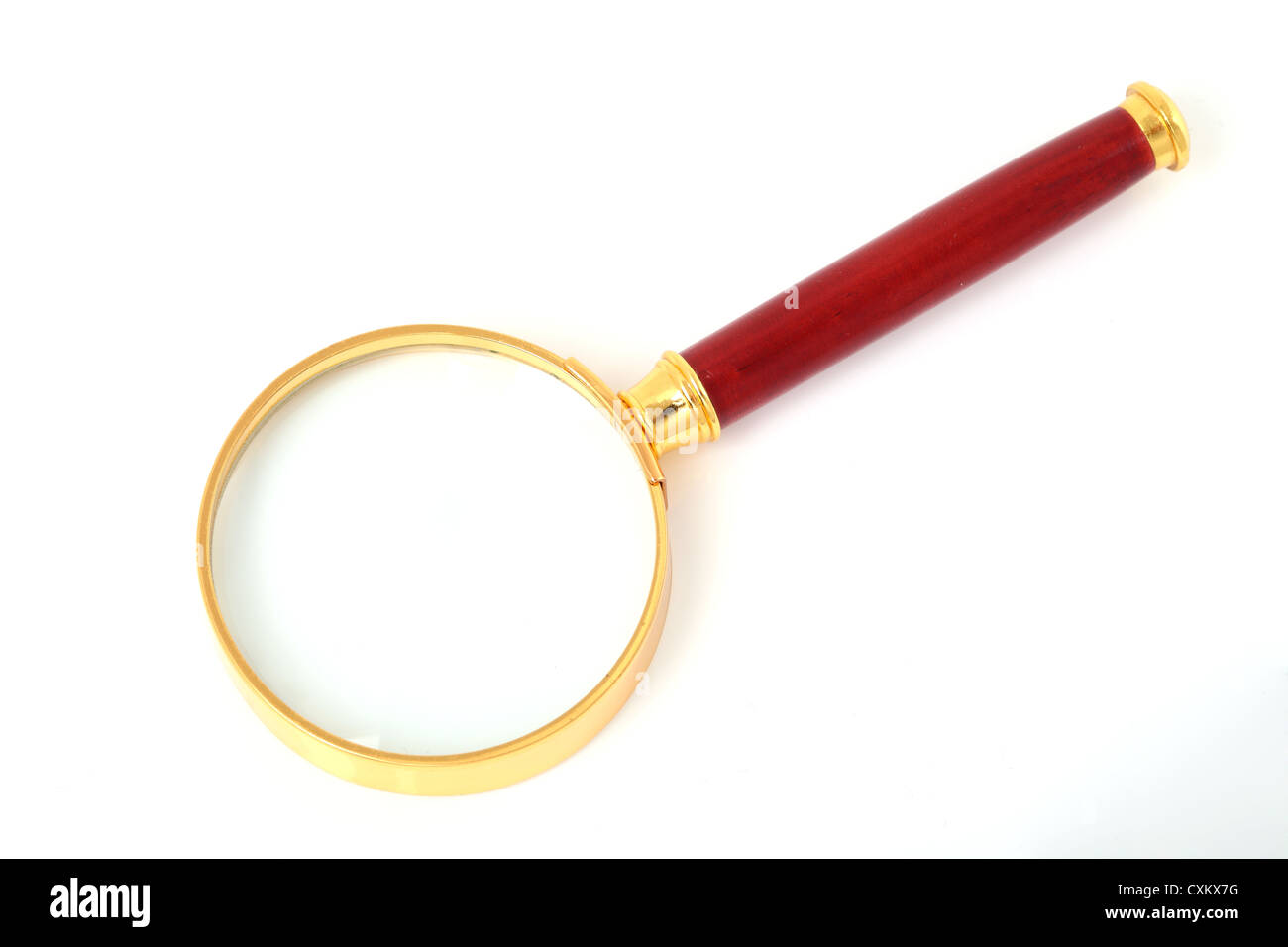Magnifying glass close-up Stock Photo - Alamy