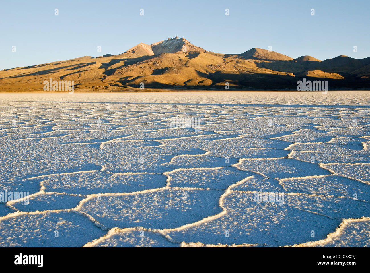 View of the volcano Tunupa from the Salar de Uyuni Stock Photo - Alamy