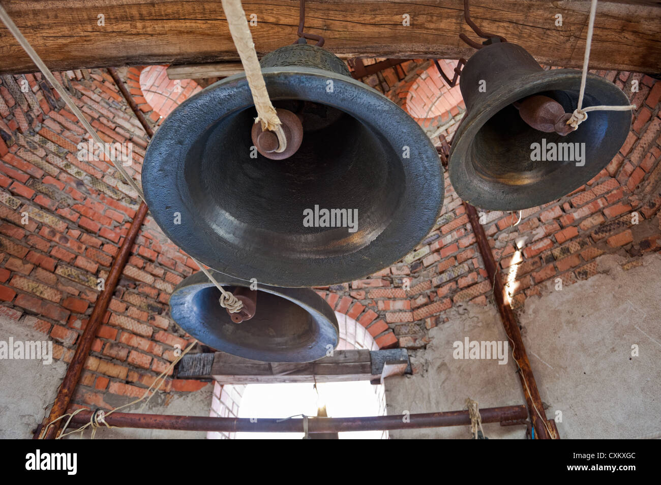Mechanical church bells in orthodox church tower Stock Photo - Alamy