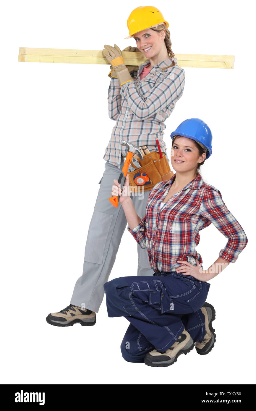 Female builders hi-res stock photography and images - Alamy