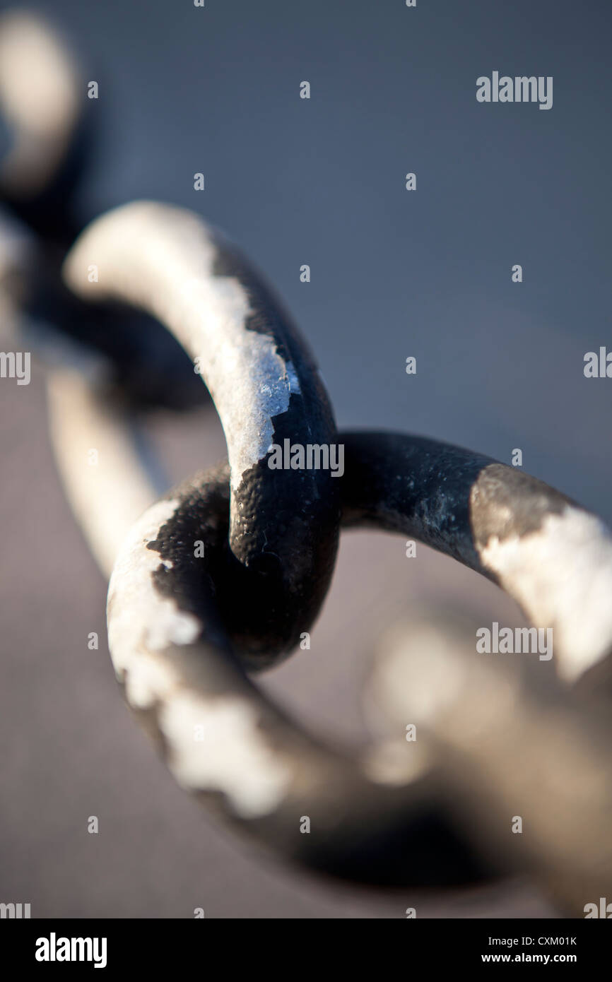 old iron chain links Stock Photo - Alamy