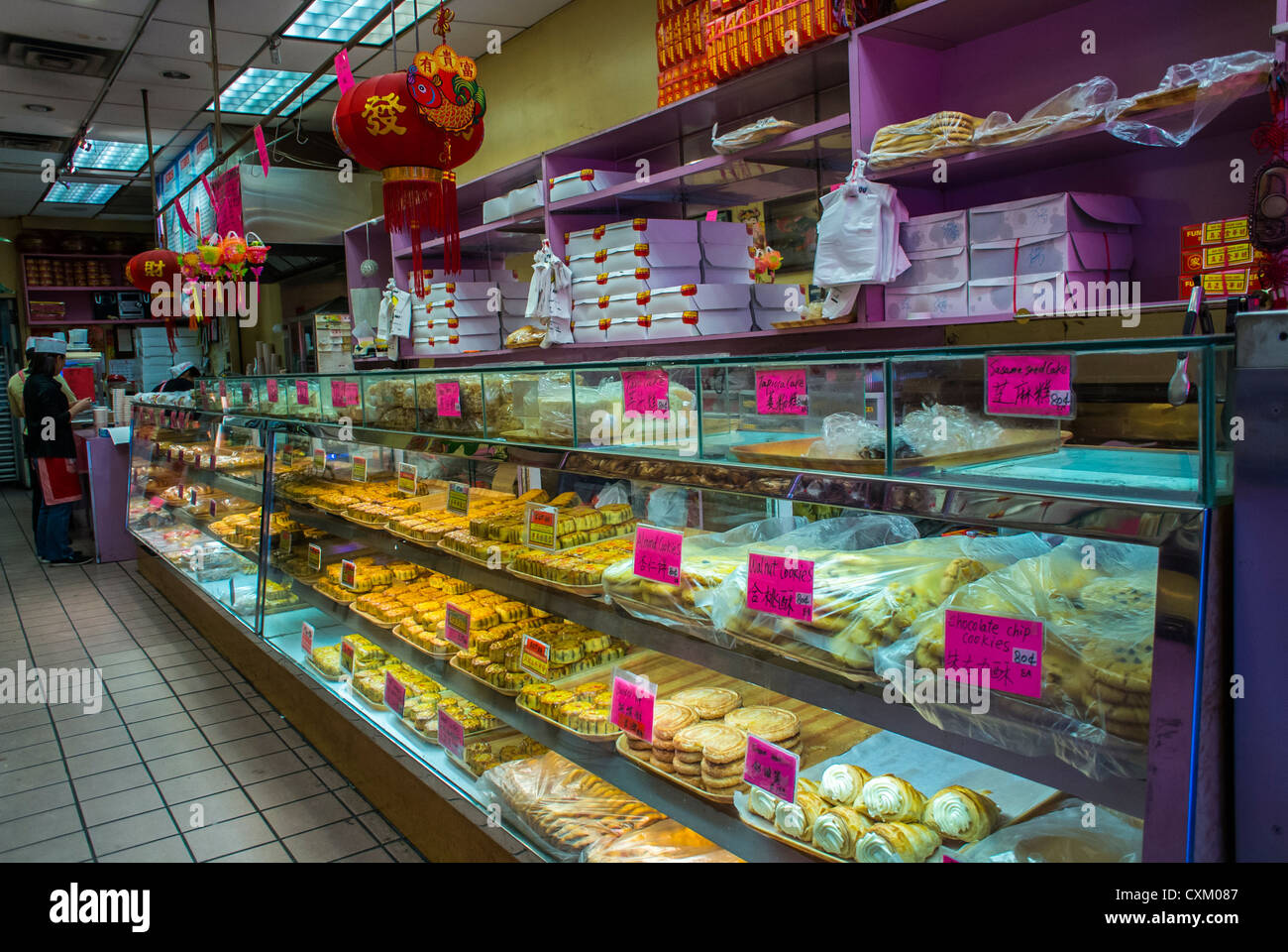 New York City, NY, USA, Wide Angle View, Inside Local Chinese Bakery ...