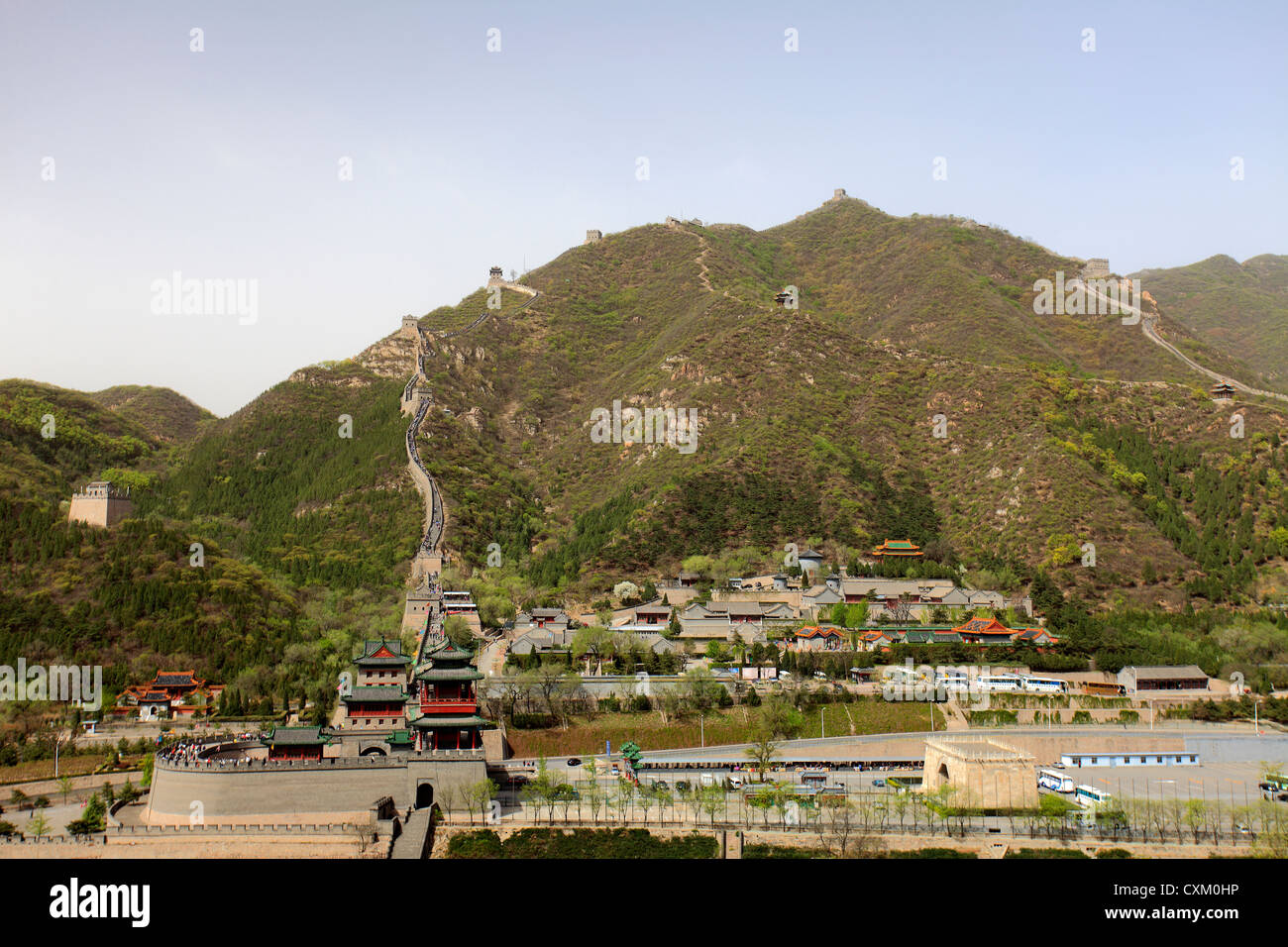 Overview of the Juyongguan pass tourist park section of the Great Wall ...