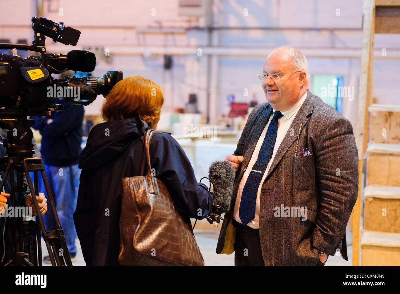 Conservative Member of Parliament, Eric Pickles talking to camera Stock ...