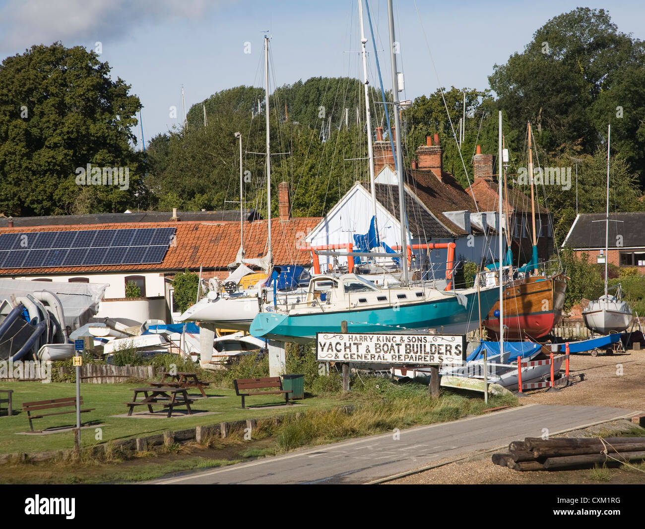 Boatyard Pin Mill, Chelmondiston, Suffolk, England Stock Photo - Alamy