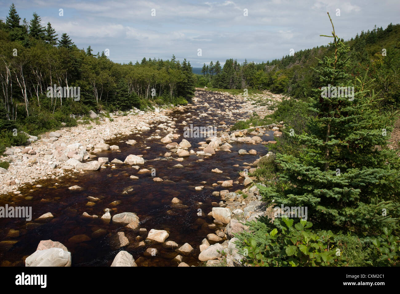 The Mackenzie River on the Cabot Trail, Cape Breton, Nova Scotia Stock ...