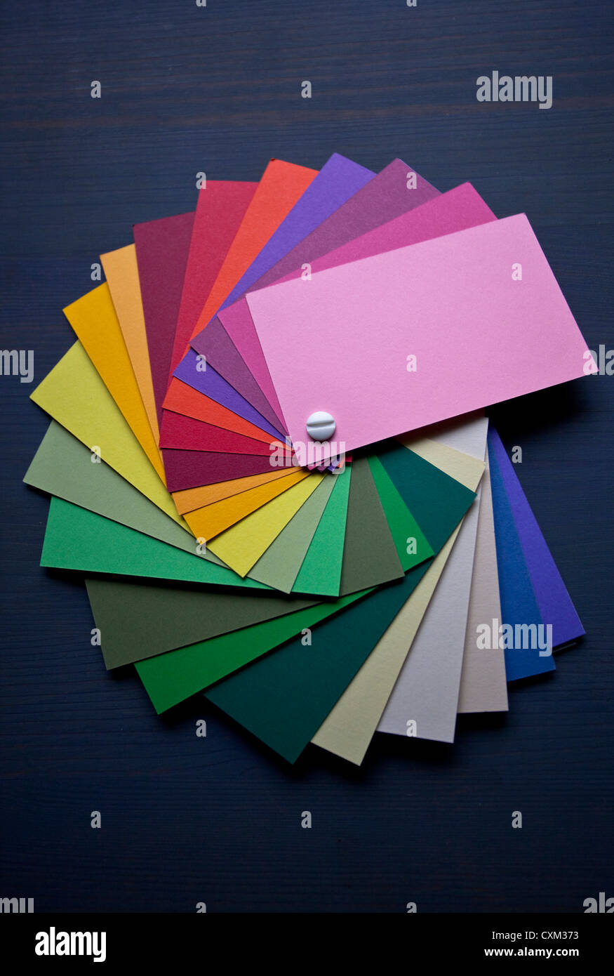 Colour card samples Stock Photo - Alamy