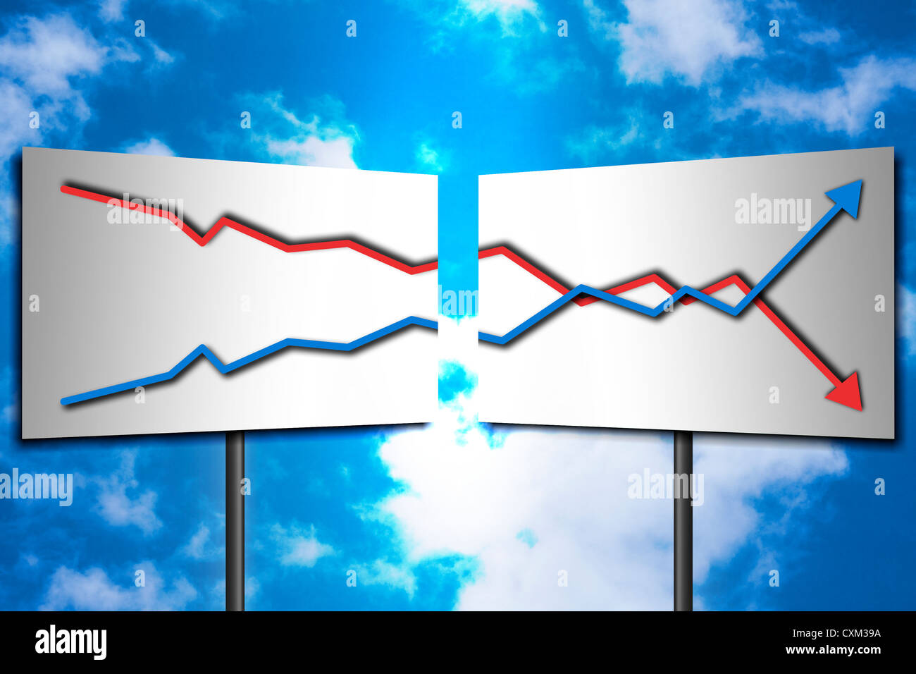 Graphs showing economy changes. Good for showing companys future Stock ...