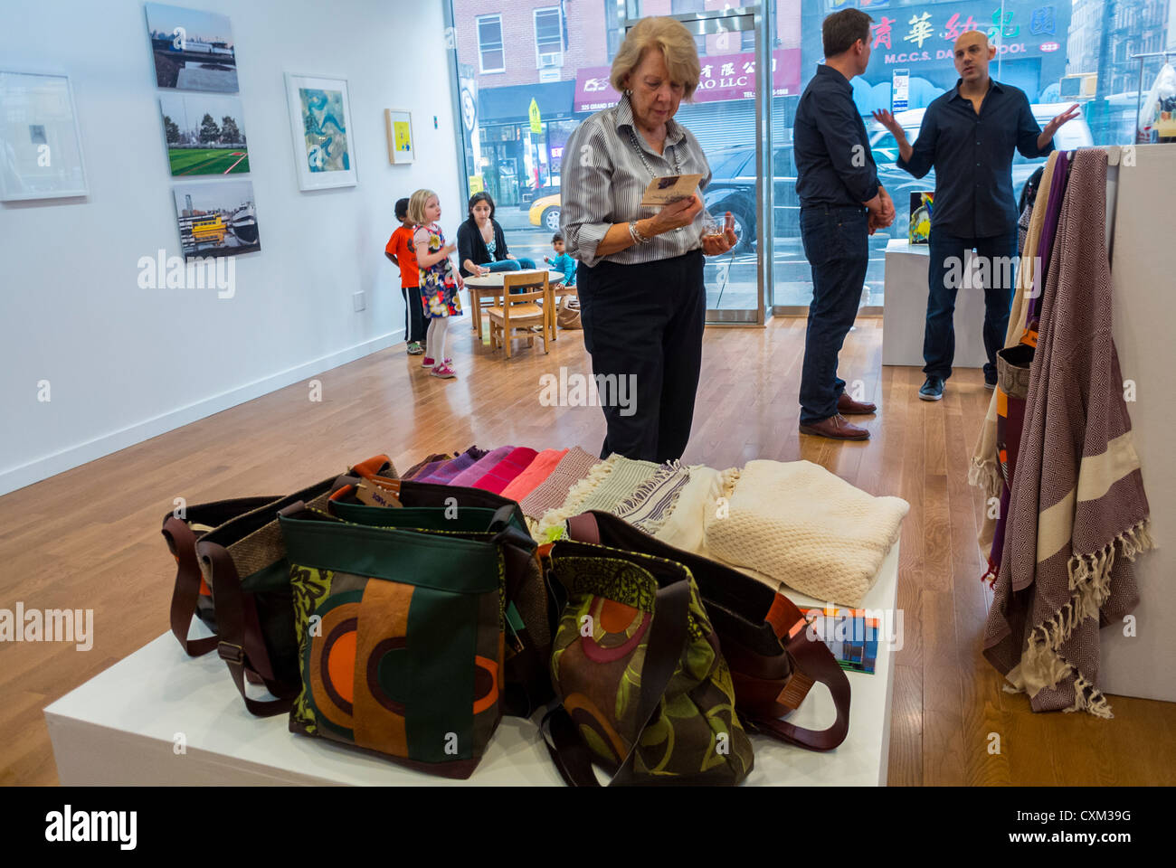 New York City, NY, USA, People Attending Art Gallery Opening Party ...