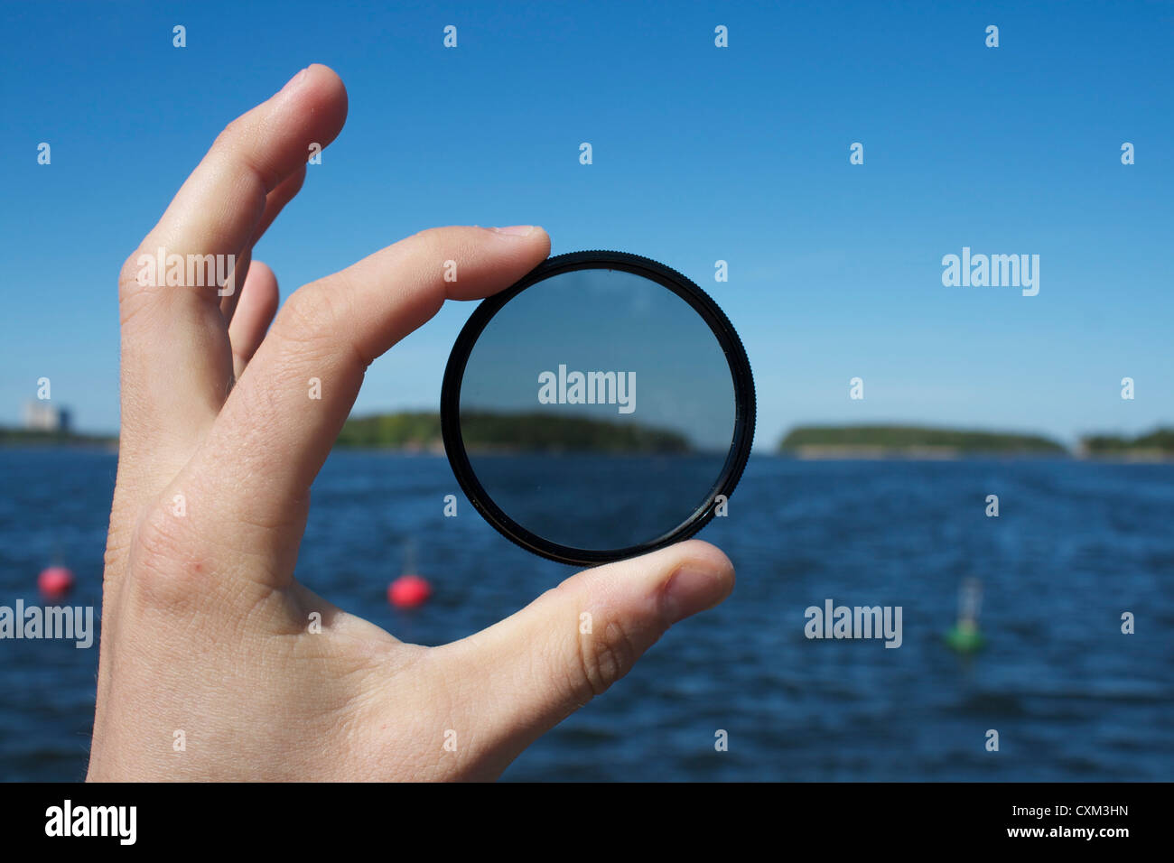 Polarization filter for photography article or something Stock Photo ...